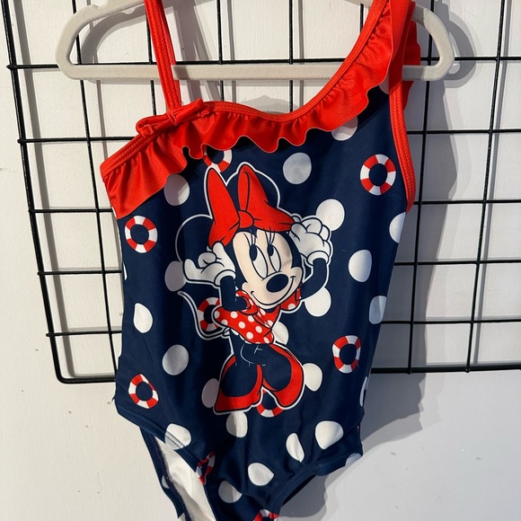 Disney | Swim | Disney Minnie Mouse Kids Swimwear Red And Blue | Poshmark